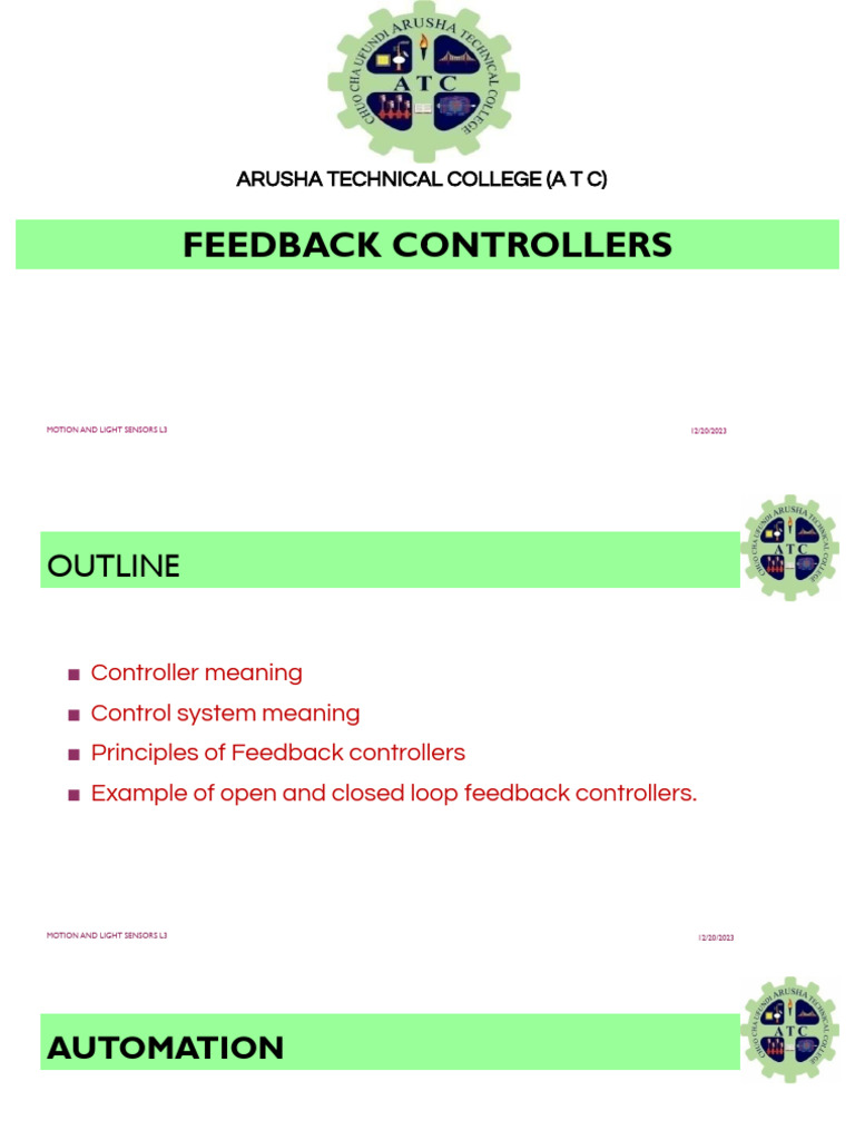 Feedback Controllers L5 | PDF | Control System | Feedback