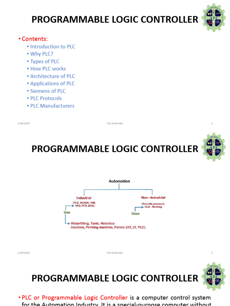 Programmable Logic Controller Lecture 6 | PDF | Programmable Logic ... Programmable Logic Controller Lecture 6 | PDF | Programmable Logic ...