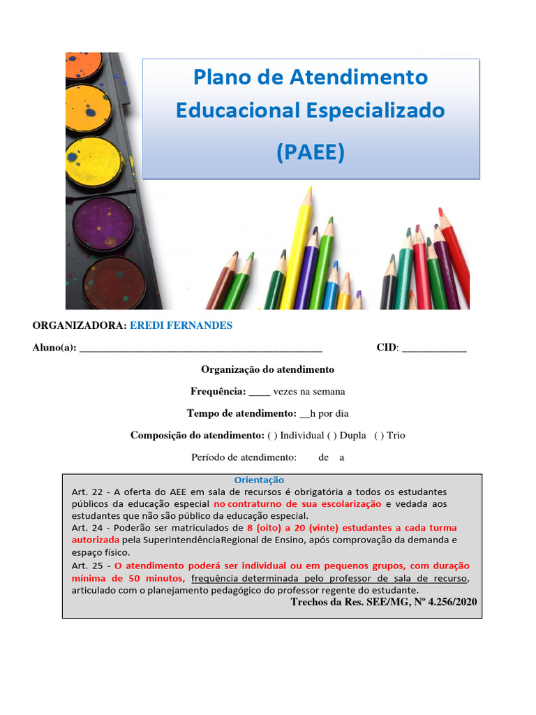 Paee Grade Orientada | Download grátis PDF | Educação Especial | Pedagogia