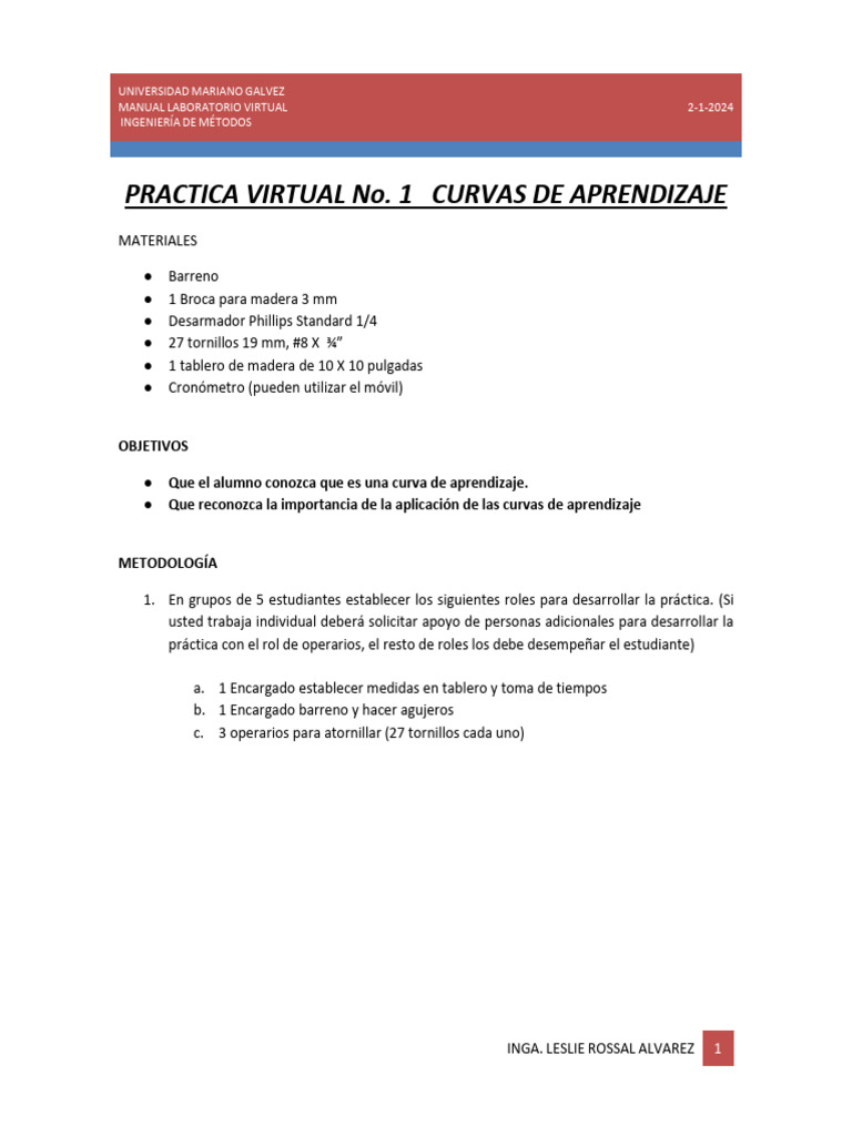 PRACTICA | PDF | Tornillo | Science