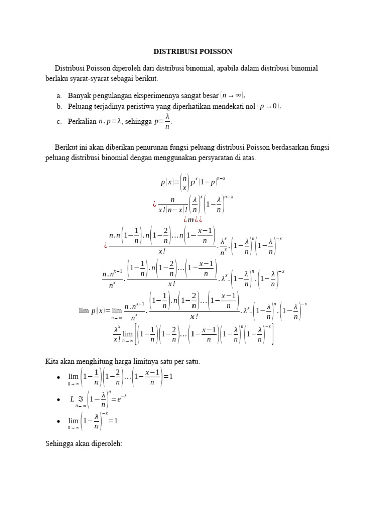 DISTRIBUSI POISSON | PDF