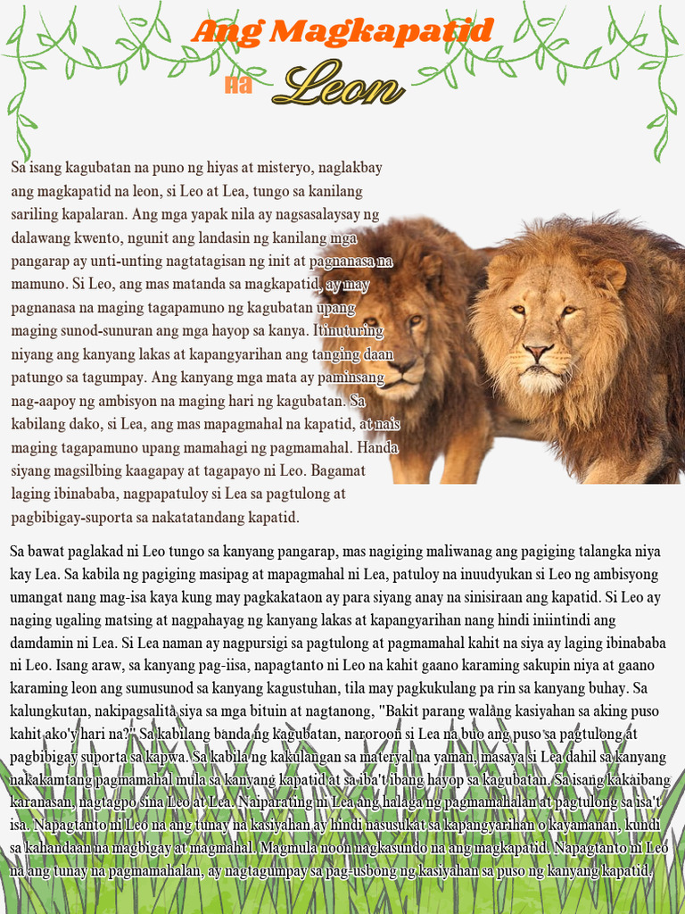 Ang Magkapatid Na Leon | PDF