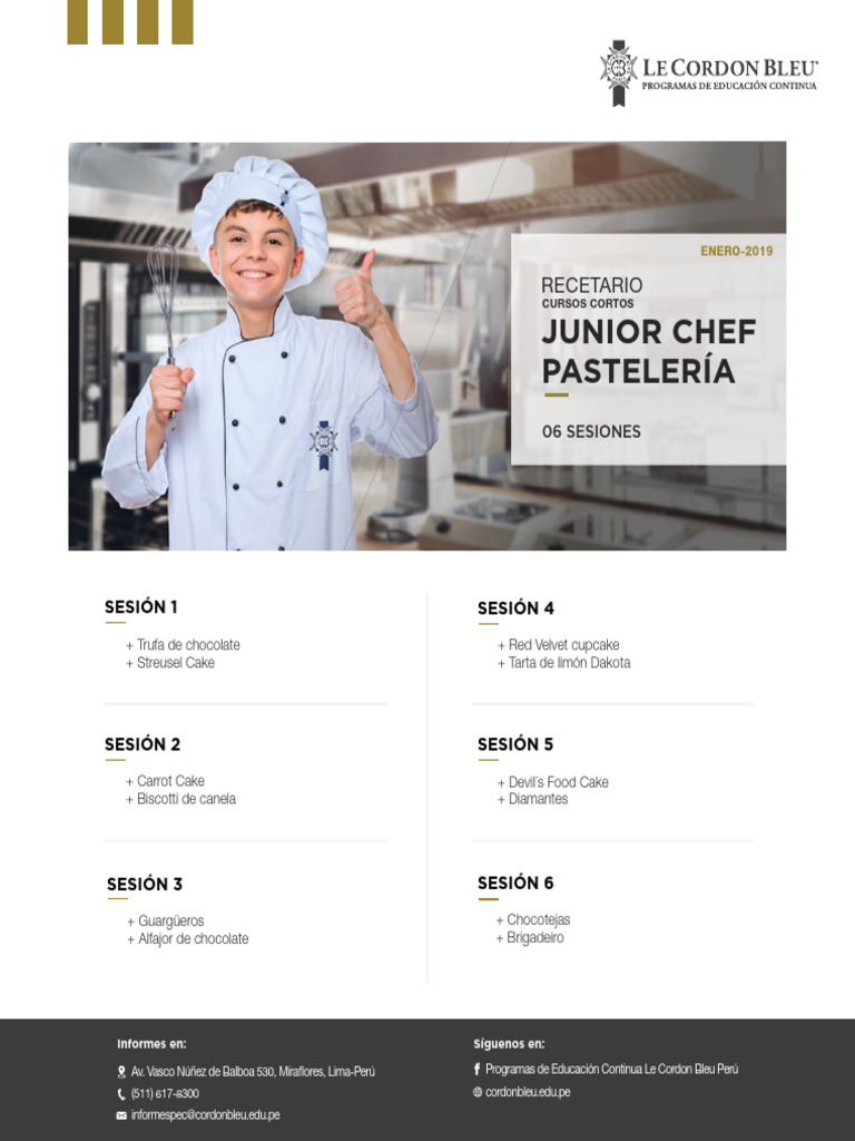 Recetario Junior Chef Pastelería | PDF