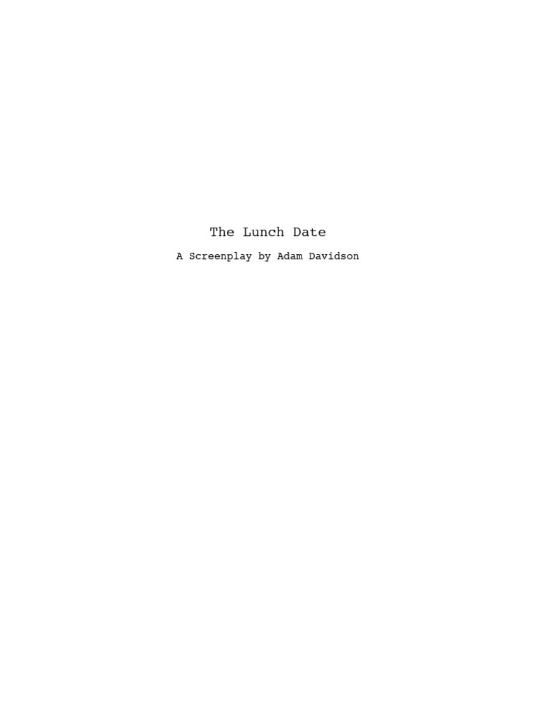 THE LUNCH DATE Script Lined | PDF