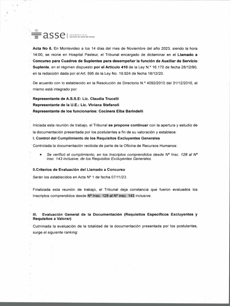 Acta #6 Fallo Final | PDF