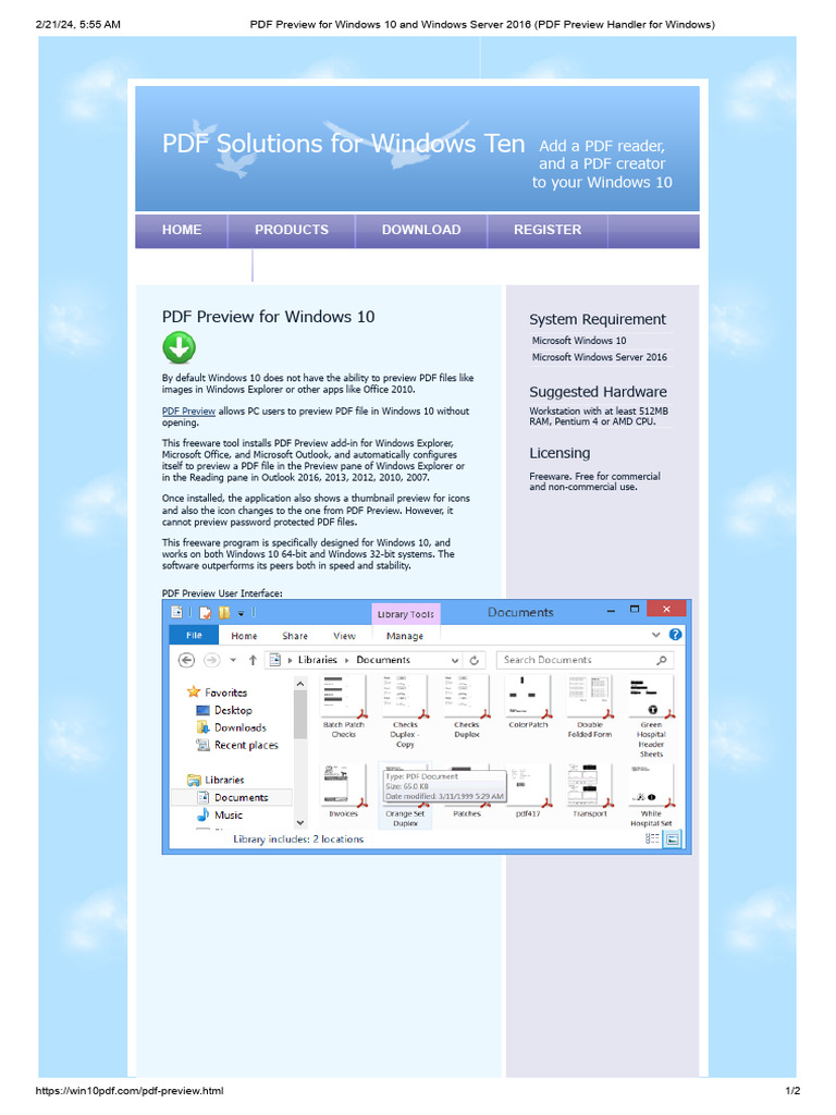 PDF Preview For Windows 10 and Windows Server 2016 (PDF Preview Handler ...