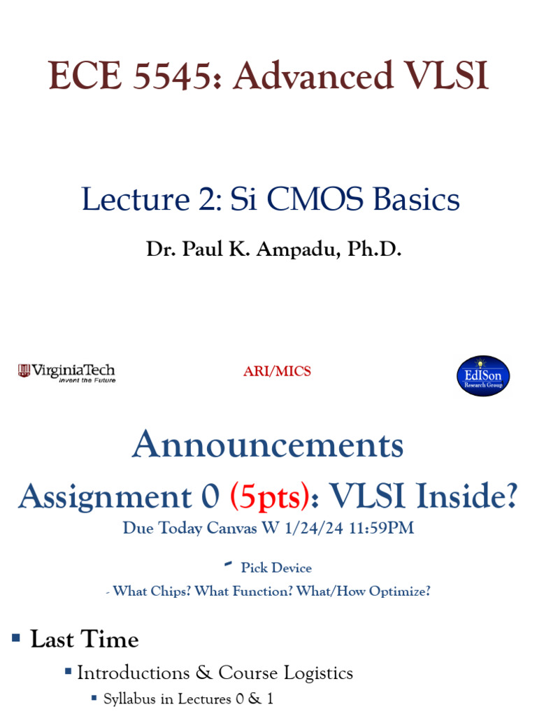 Lecture2 - Si CMOS Basics | PDF | Mosfet | Cmos