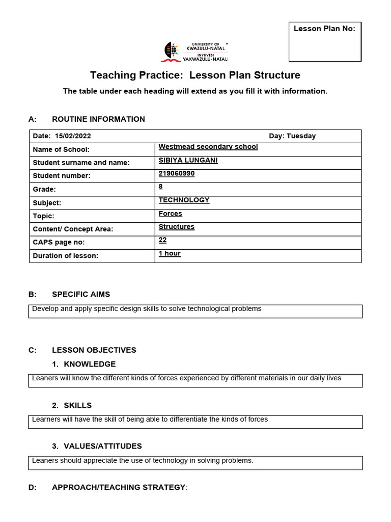 Lesson Plan Technology | PDF | Learning | Lesson Plan