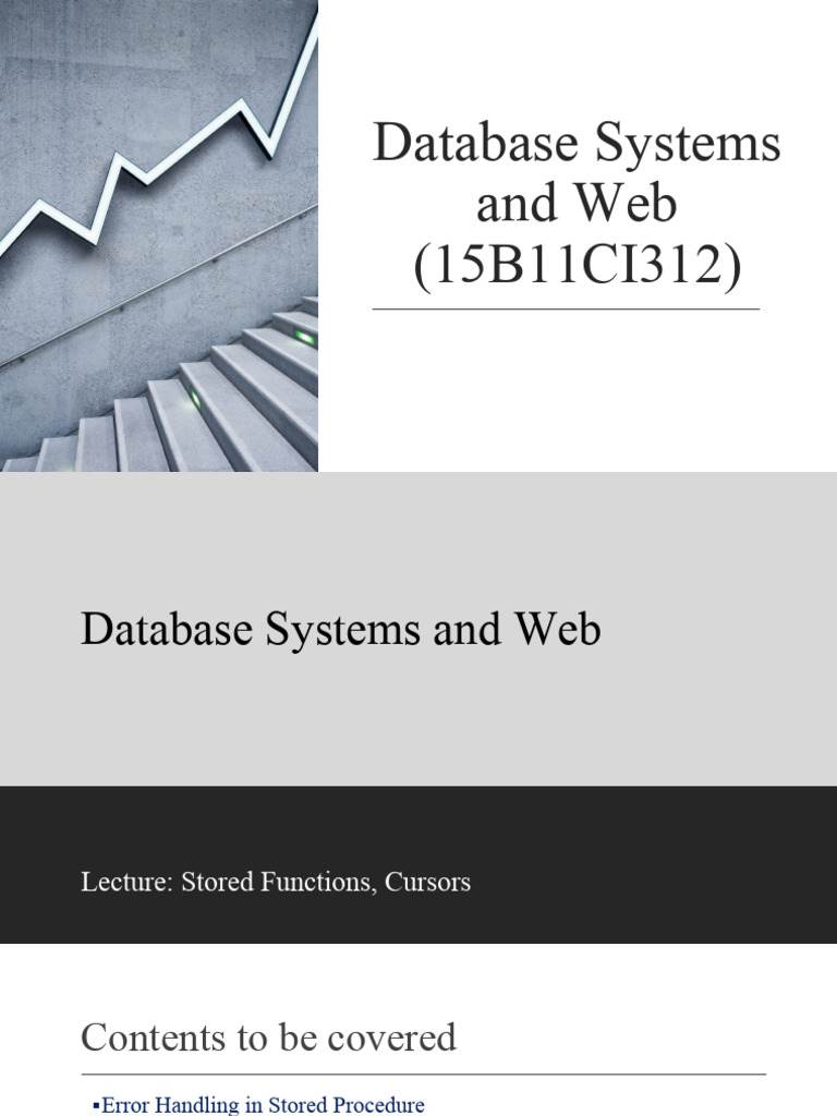 L 24 Stored Functions And Cursors Pdf Parameter Computer Programming Computer Programming