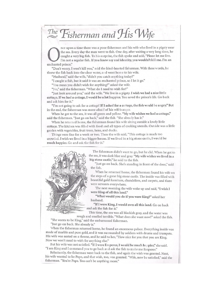 The Fisherman and His Wife | PDF