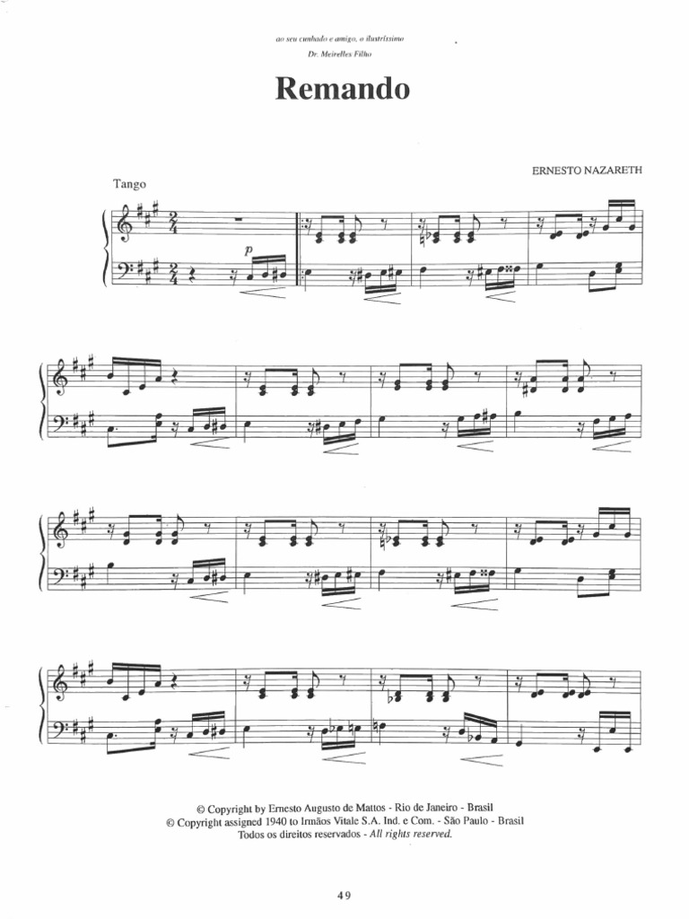 Remando - Ernesto Nazareth | PDF