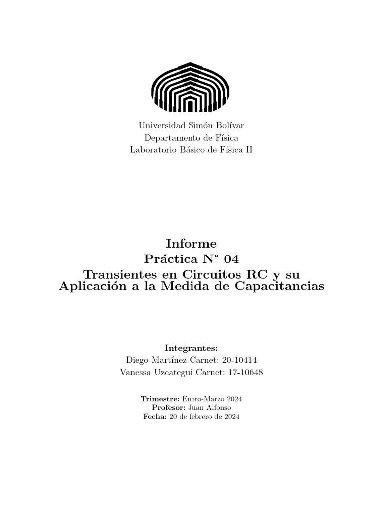 Informe De Laboratorio 4 Fs2281 Descargar Gratis Pdf Capacidad
