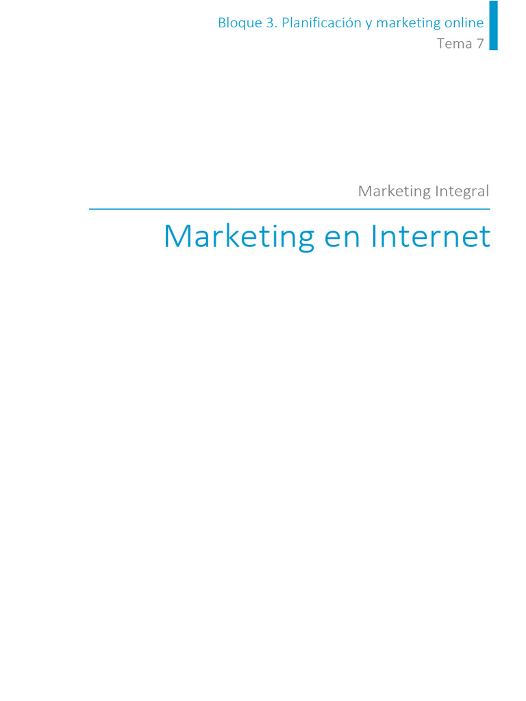 Tema 7. Marketing en Internet | PDF | Marketing | Comercio electrónico