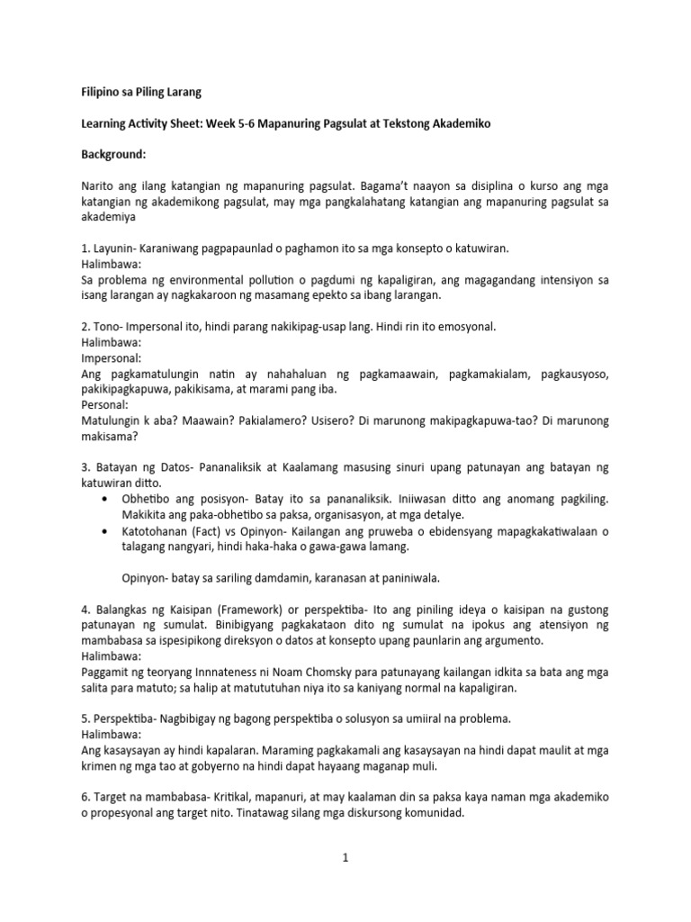 Module 3 Filipino Sa Piling Larang | PDF