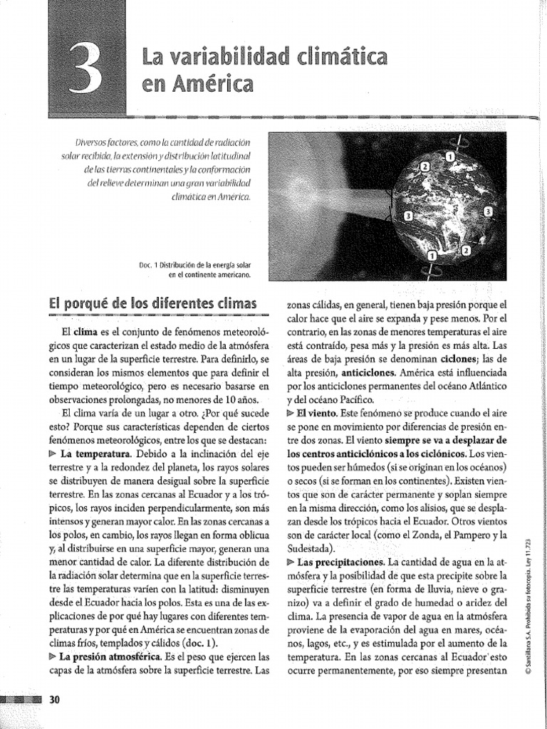 La Variabilidad Climatica en America GEOGRAFIA 2 | PDF