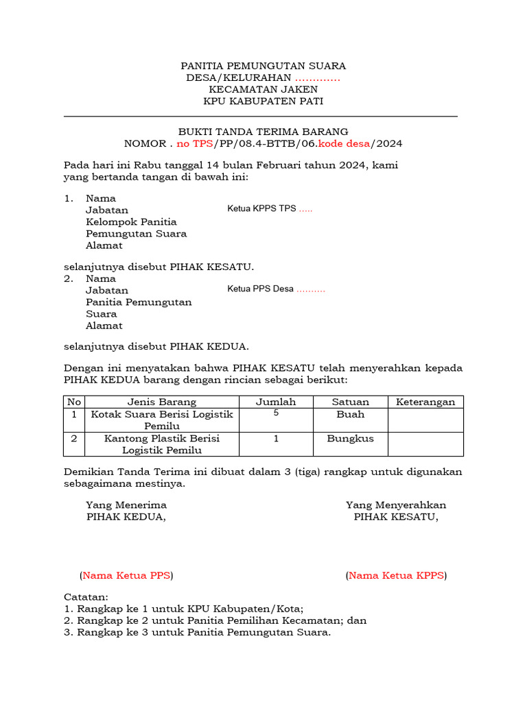 BTTB LOGISTIK Dari KPPS Ke PPS | PDF | Hukum