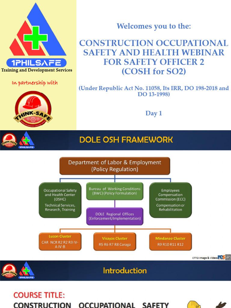 COSH Webinar for Safety Officer 2 | PDF