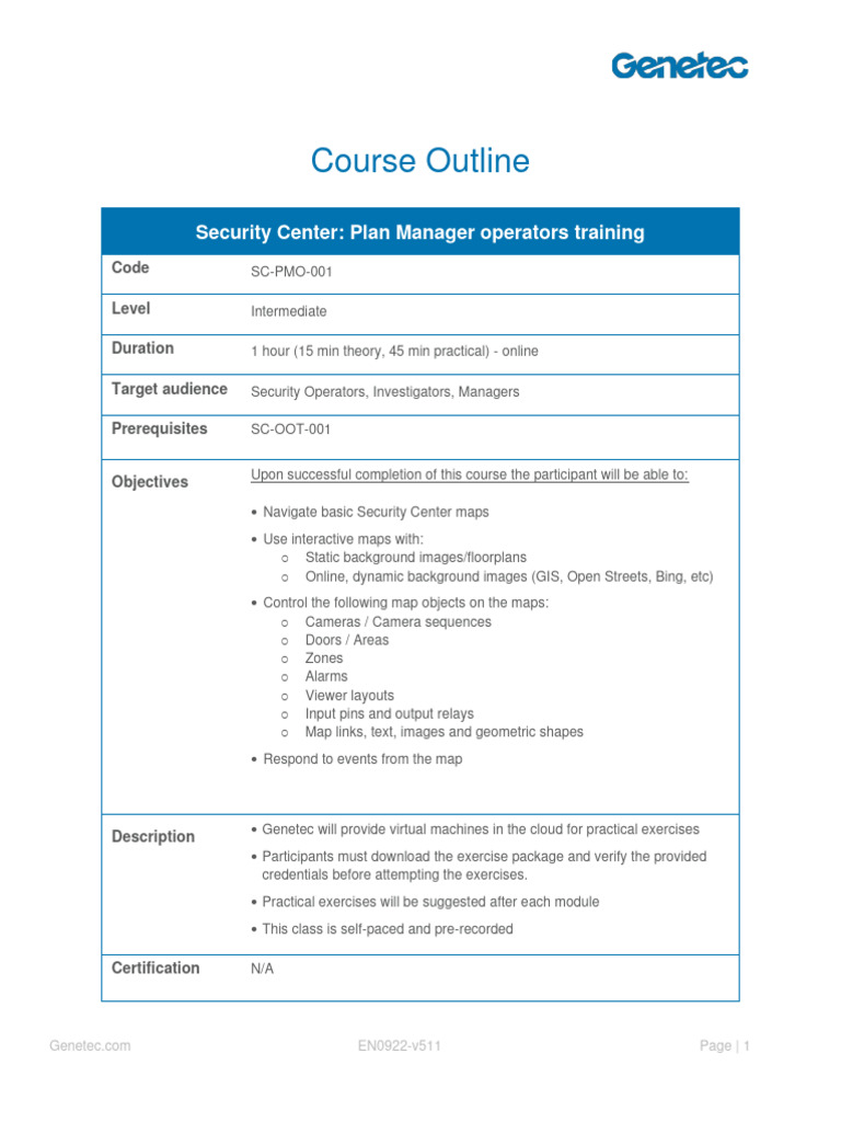 En SC Pmo 001 Course Outline | PDF | Map | Computer Science