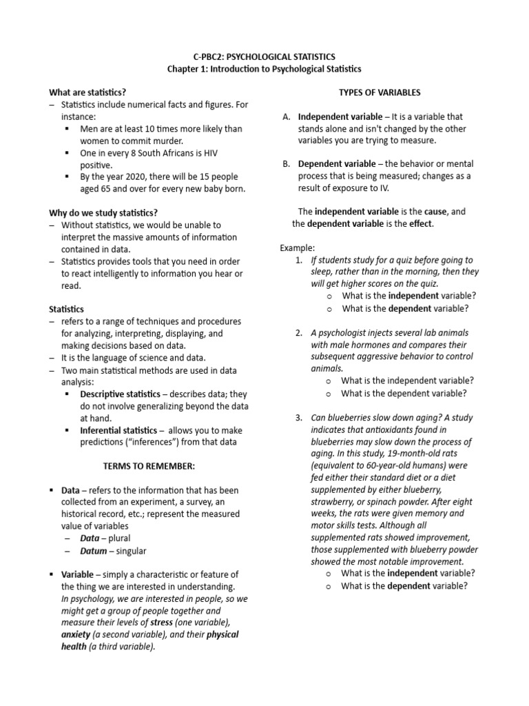 Introduction to Psychological Statistics | PDF | Sampling (Statistics ...