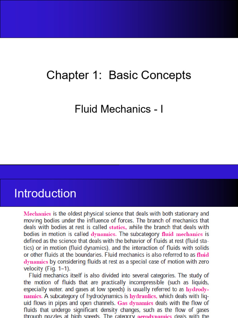 Chapter 01 Cengel | PDF | Fluid Dynamics | Navier–Stokes Equations