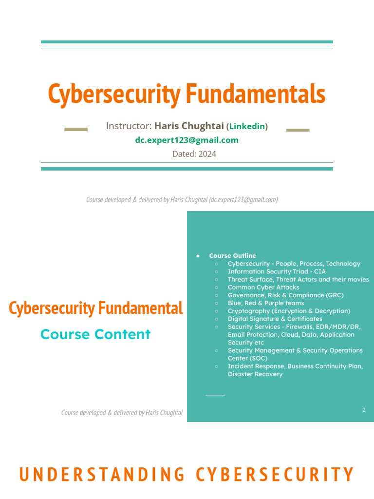 Cyber Security Fundamental Course Pdf Security Computer Security