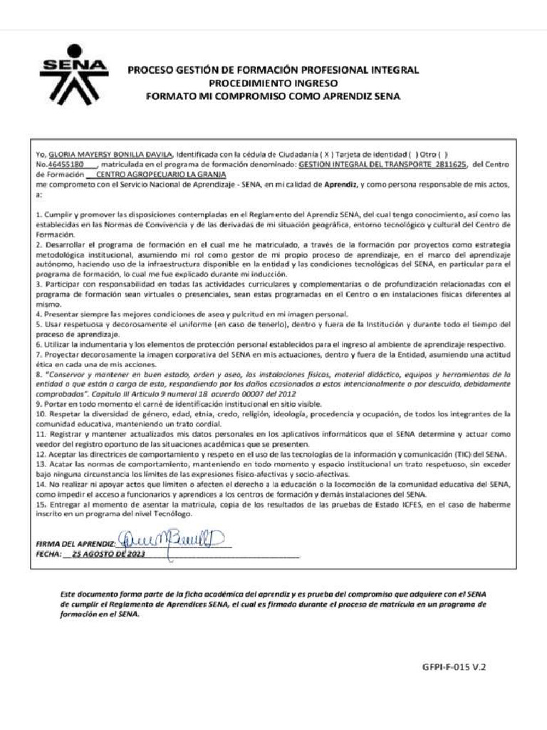 Compromiso Aprendiz Glor May Bonilla | PDF Compromiso Aprendiz Glor May Bonilla | PDF