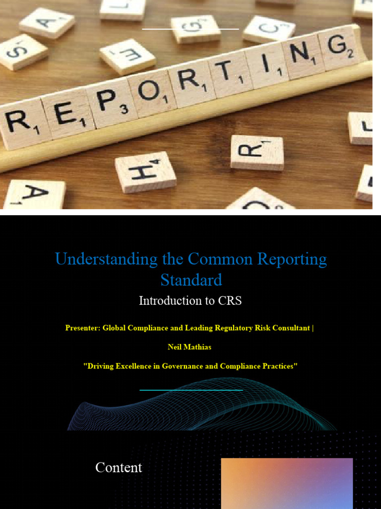 Understanding The Common Reporting Standard | PDF | Regulatory ...