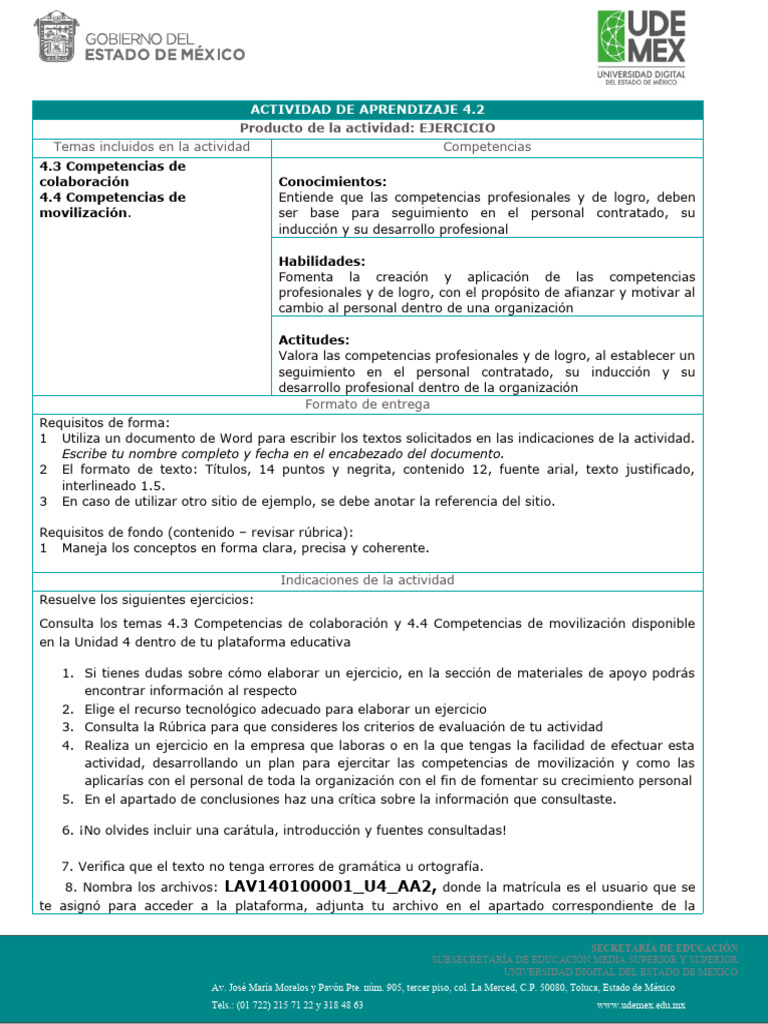 Act 4 2 | PDF | Evaluación