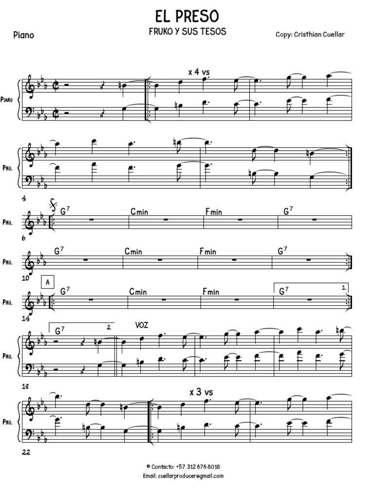 El Preso - Piano | PDF