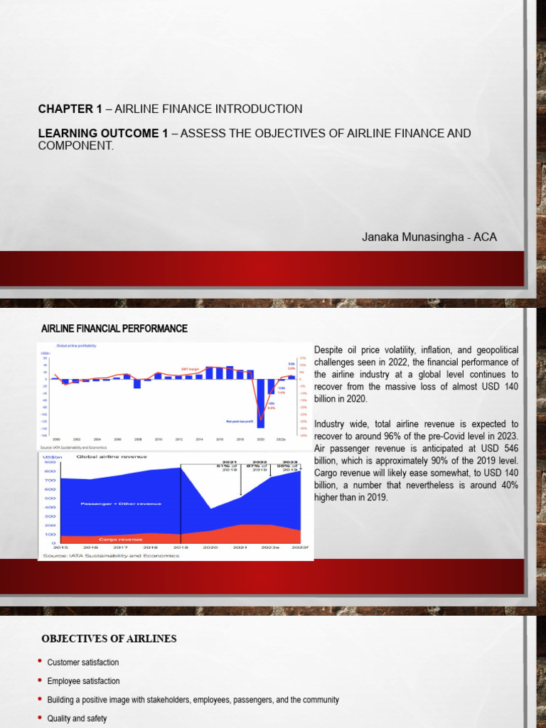 01 Airline Finance Introduction PDF Expense Taxes
