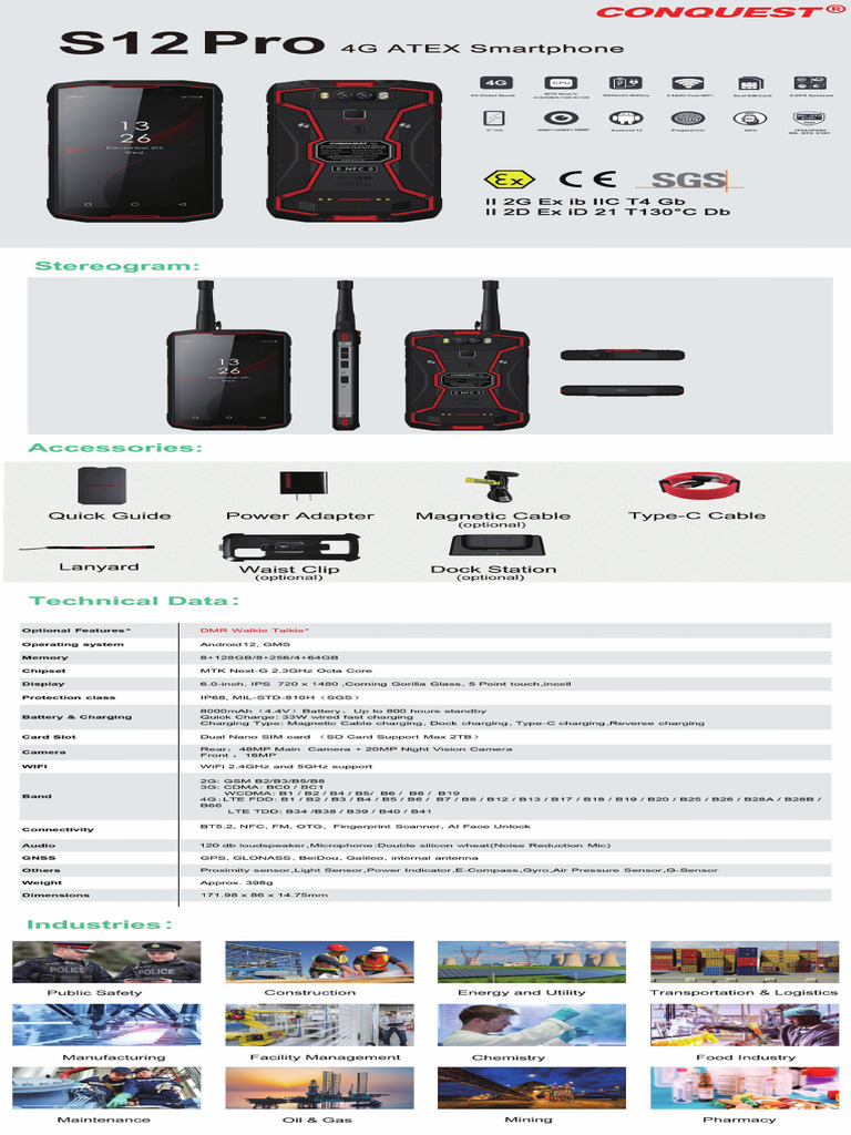 S12 Pro ATEX-Datasheet | PDF