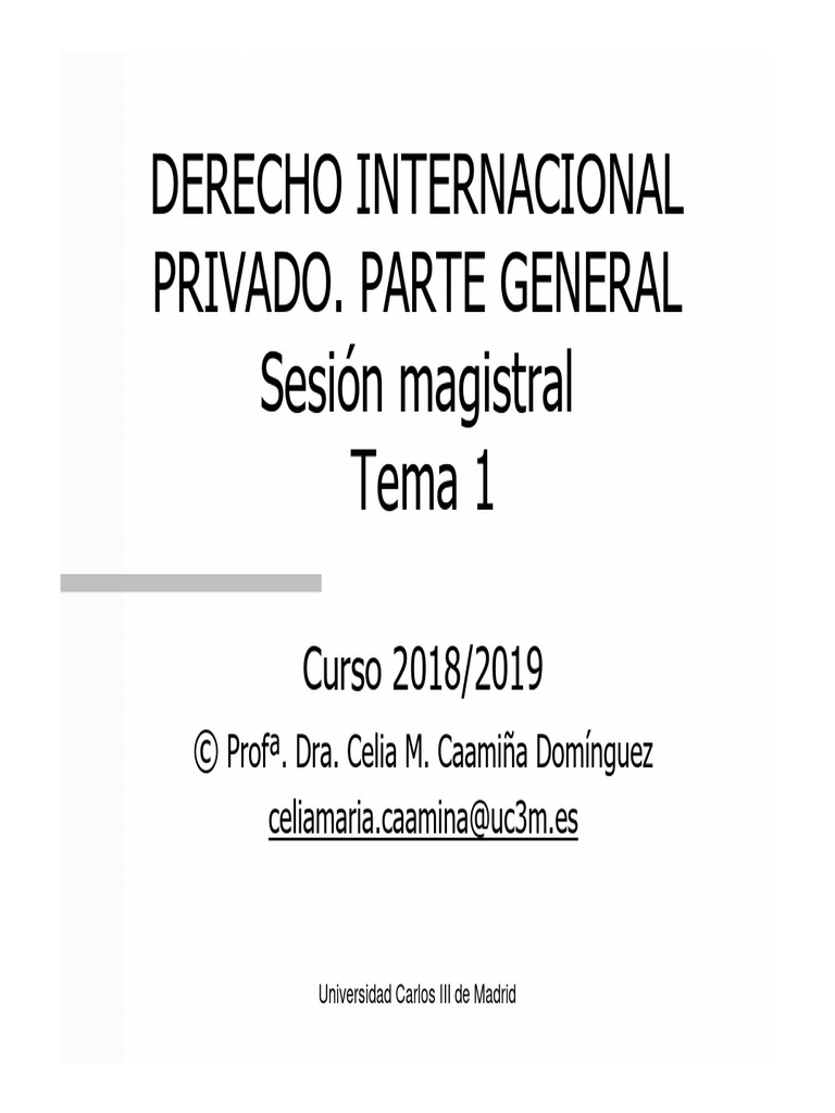 Tema 1 DIPPRIV UC3M | PDF | Ley internacional | Legislación