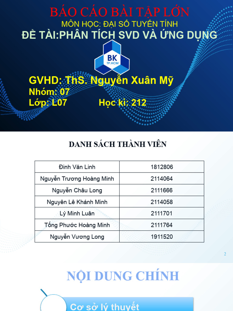 Thuyettrinh ĐSTT L07 Nhom7 | PDF