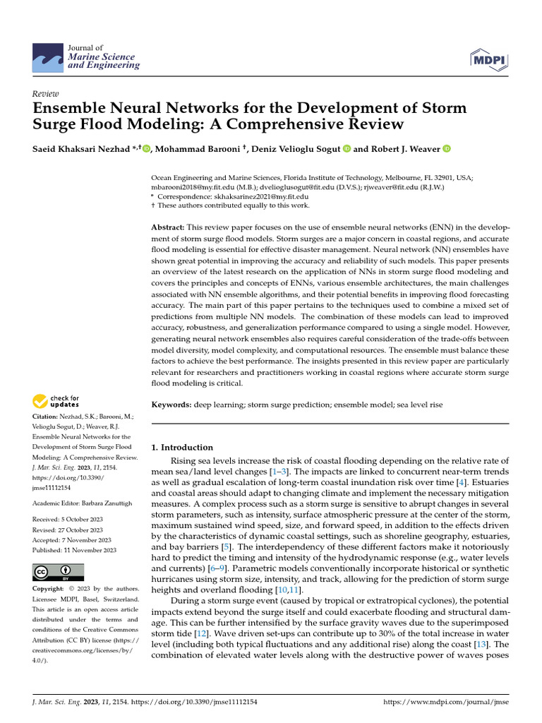 Jmse 11 02154 | PDF | Artificial Neural Network | Storm Surge