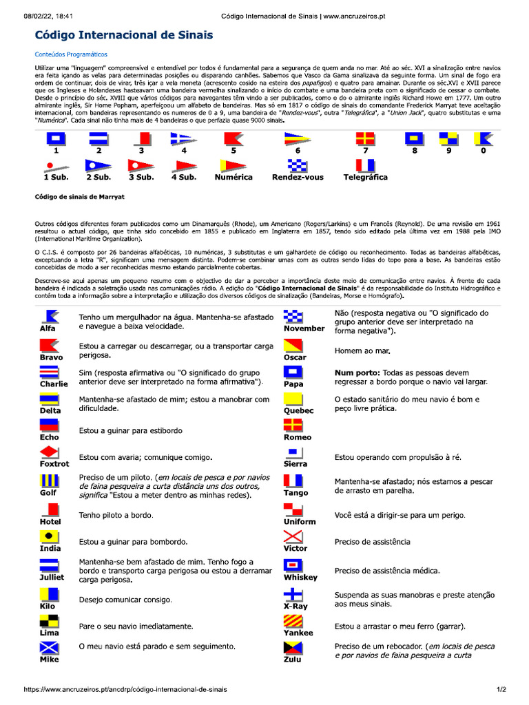 Código Internacional de Sinais | PDF