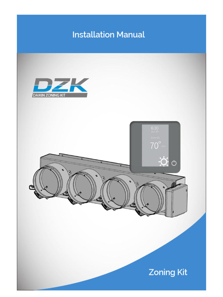 Daikin DZK Zoning Kit Installation Guide | PDF | Electromagnetic ...