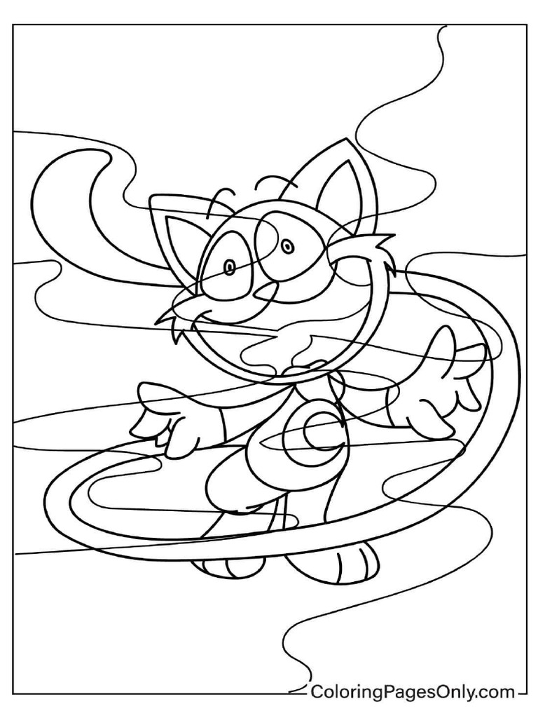 CatNap Free Coloring Page | PDF