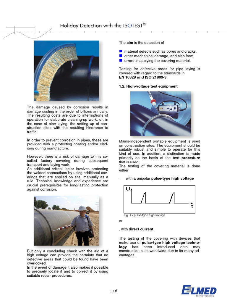 Holiday Detection With The ISOTEST | Download Free PDF | High Voltage ...