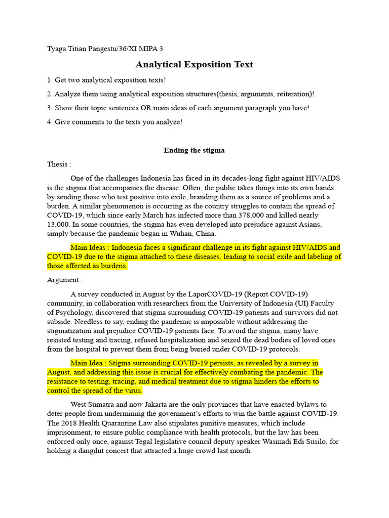 Analytical Exposition Text (Exercise) | PDF | Social Stigma | Epidemiology