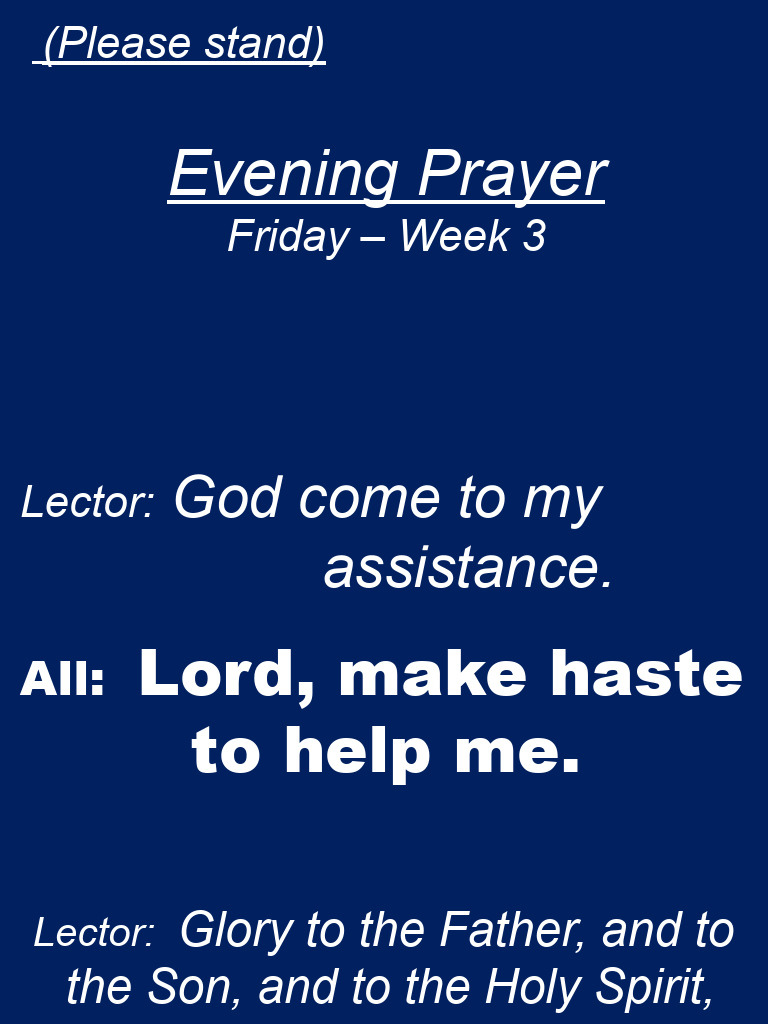 Vespers Ash Wednesday | PDF | Lord's Prayer | Religious Belief And Doctrine