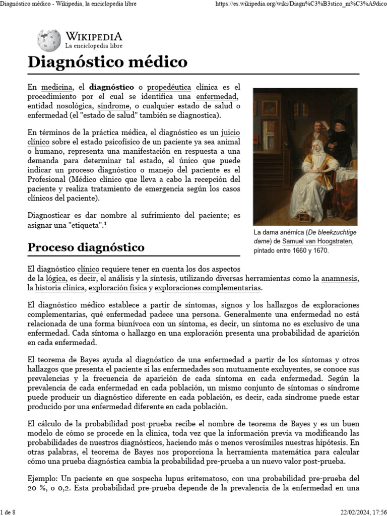 Diagnóstico médico | PDF | Diagnostico medico | Sensibilidad y especificidad