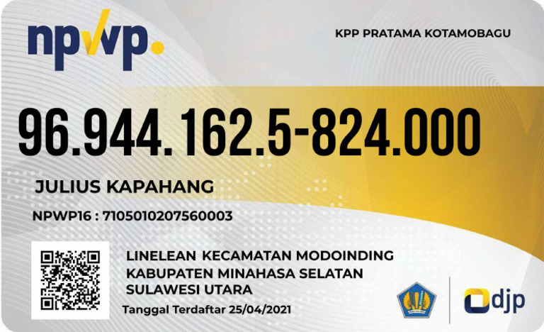 Template NPWP 2022 | PDF