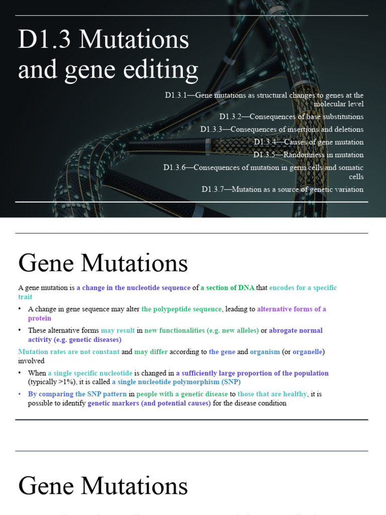 Causes and Consequences of Mutations | PDF | Mutation | Gene
