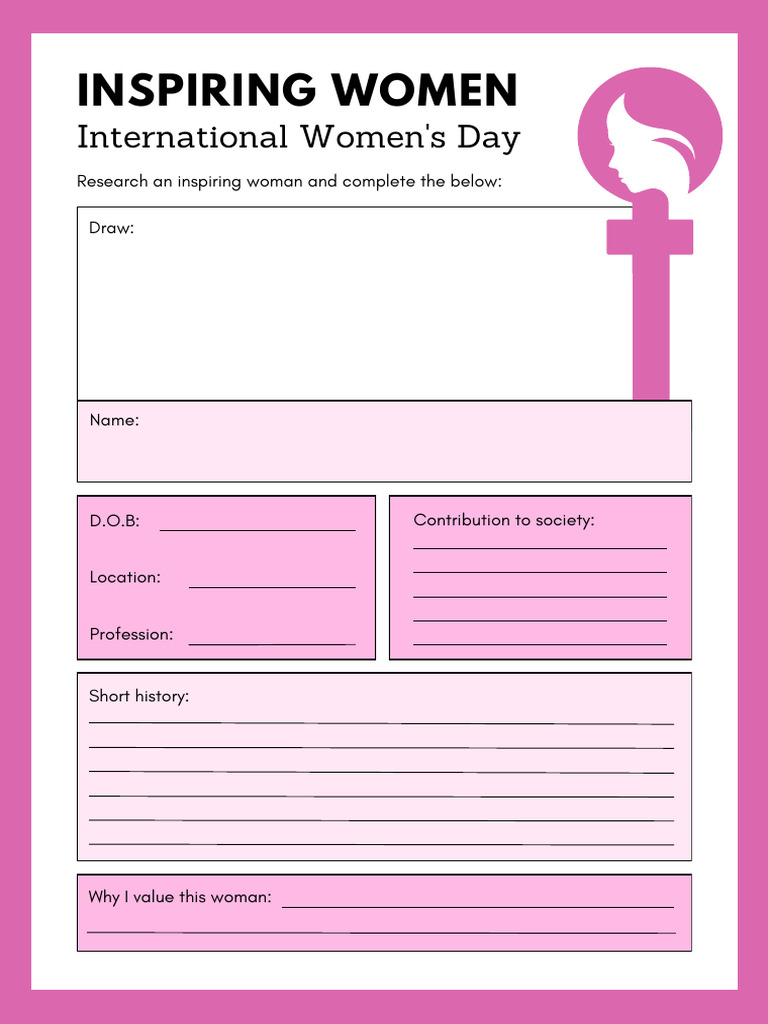 Women's Day - Free Worksheets | PDF