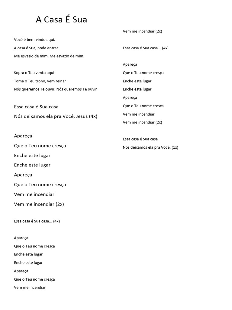 A Casa É Sua | PDF | Religião e Espiritualidade