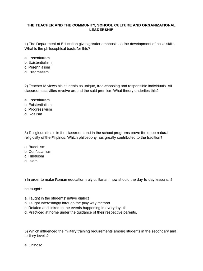 EDUC Reviewer | PDF | Learning | Philosophy Of Education