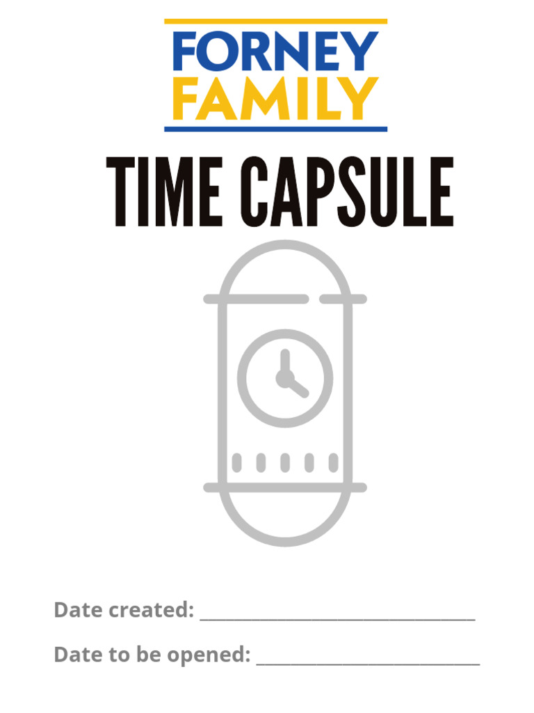 Forney Family Time Capsule Downloadable Packet | PDF