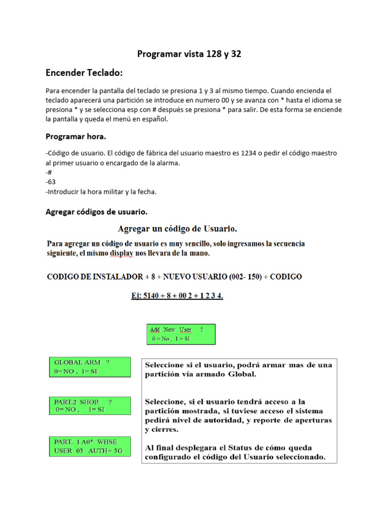 Programación del Panel Honeywell Vista 128 | PDF | Informática