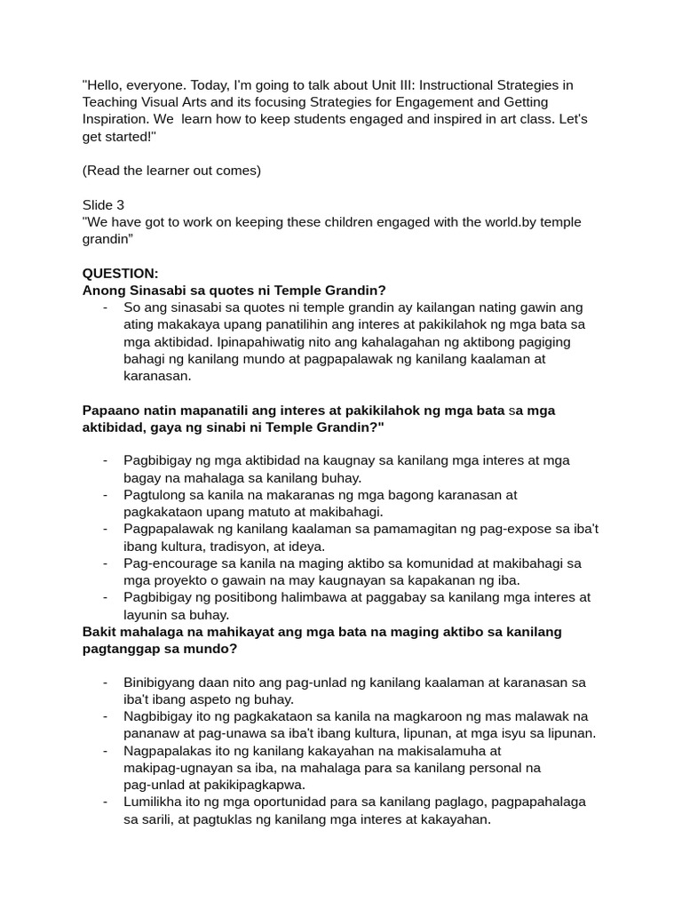 Script For My Report | PDF