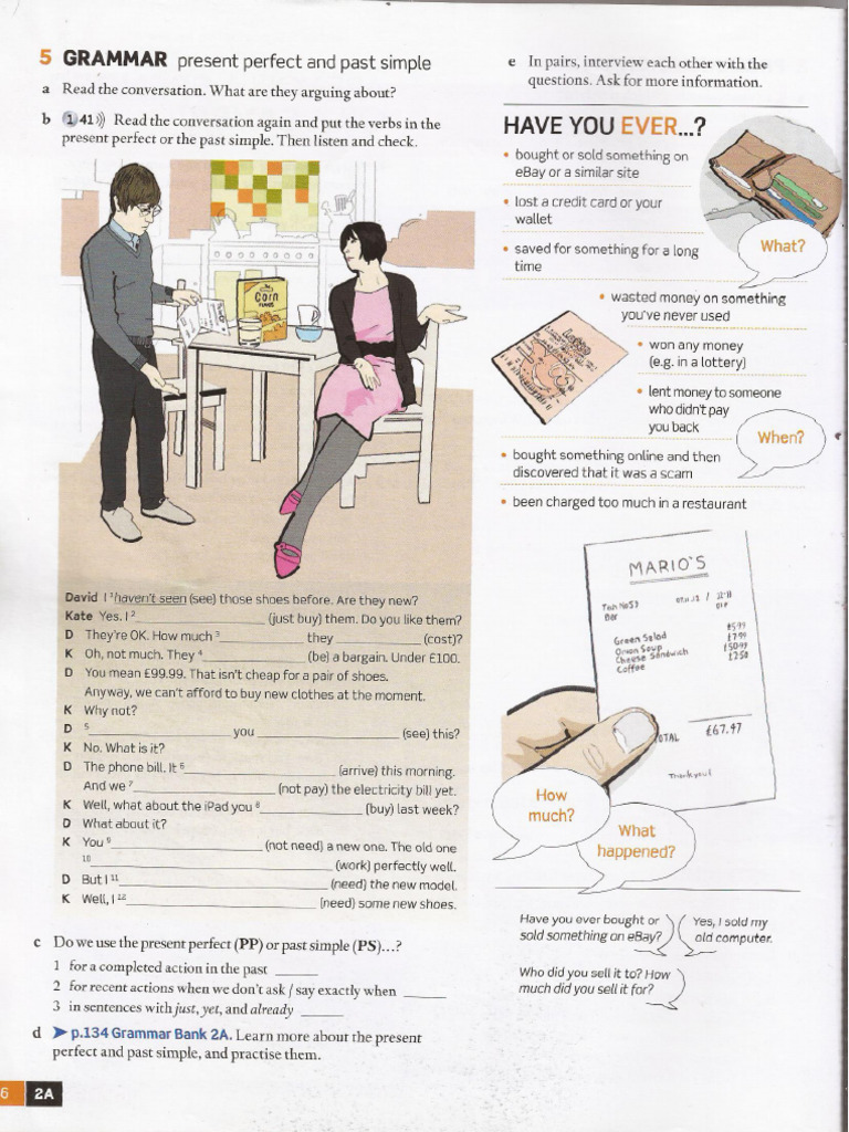Unit 2A Present Perfect & Past Simple 2nd Part | PDF